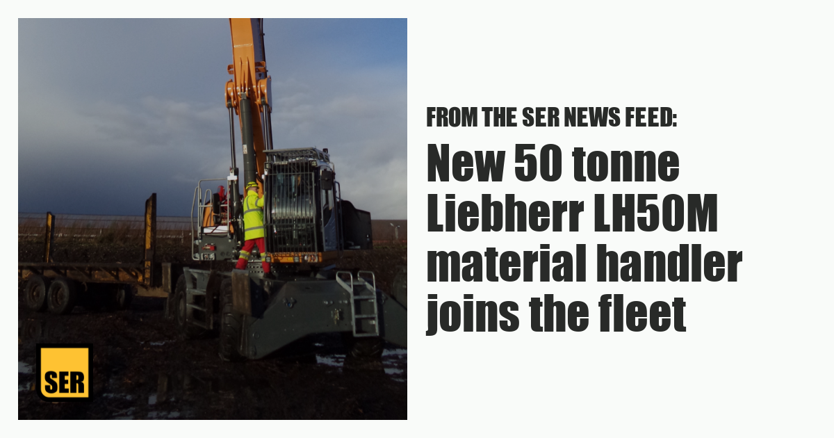 New 50 tonne Liebherr LH50M material handler joins the fleet