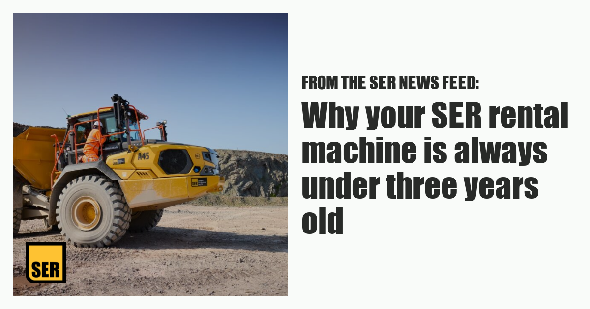 Why your SER rental machine is always under three years old